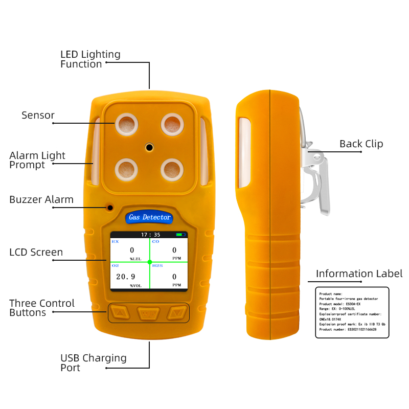 4 in 1 Gas Detector